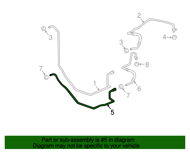 2017-2024 GM Automatic Transmission Auxiliary Fluid Cooler Inlet Line ...