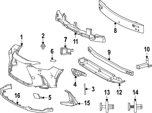 Bumper & Components - Front for 2022 Lexus NX350h | Lexus OE Parts