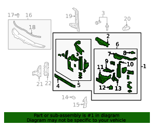 53201-60330 - Radiator Support Panel 2016-2021 Toyota Land Cruiser ...