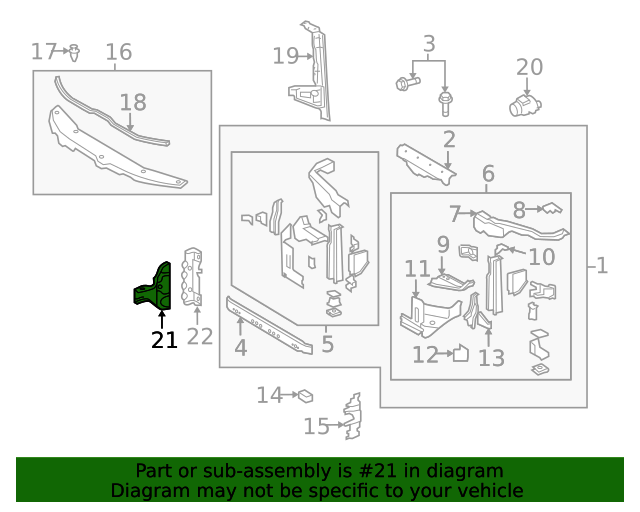 2016-2021 Toyota Land Cruiser Headlamp Bracket 53272-60080 | Toyota ...
