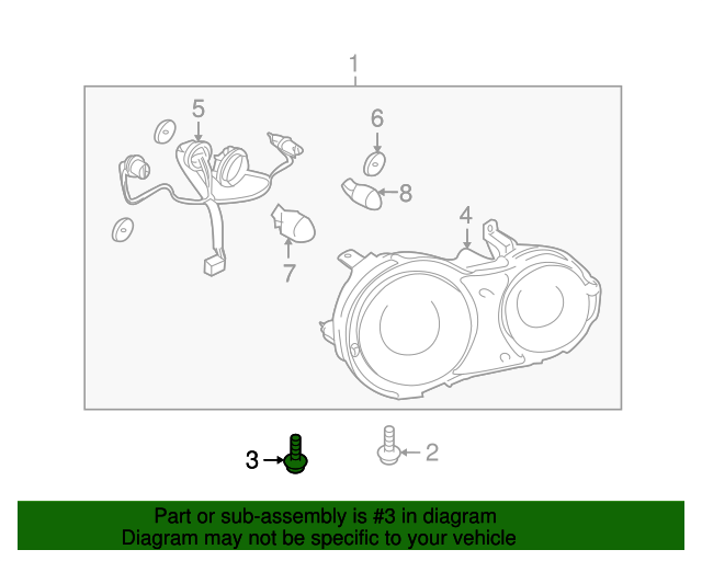 08146-6165H - Signal Lamp Assembly Mount Bolt 2000-2024 Nissan | Nissan ...