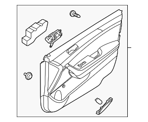 82306-C2110-PPB - Door Trim Panel - 2015-2019 Hyundai Sonata | World ...