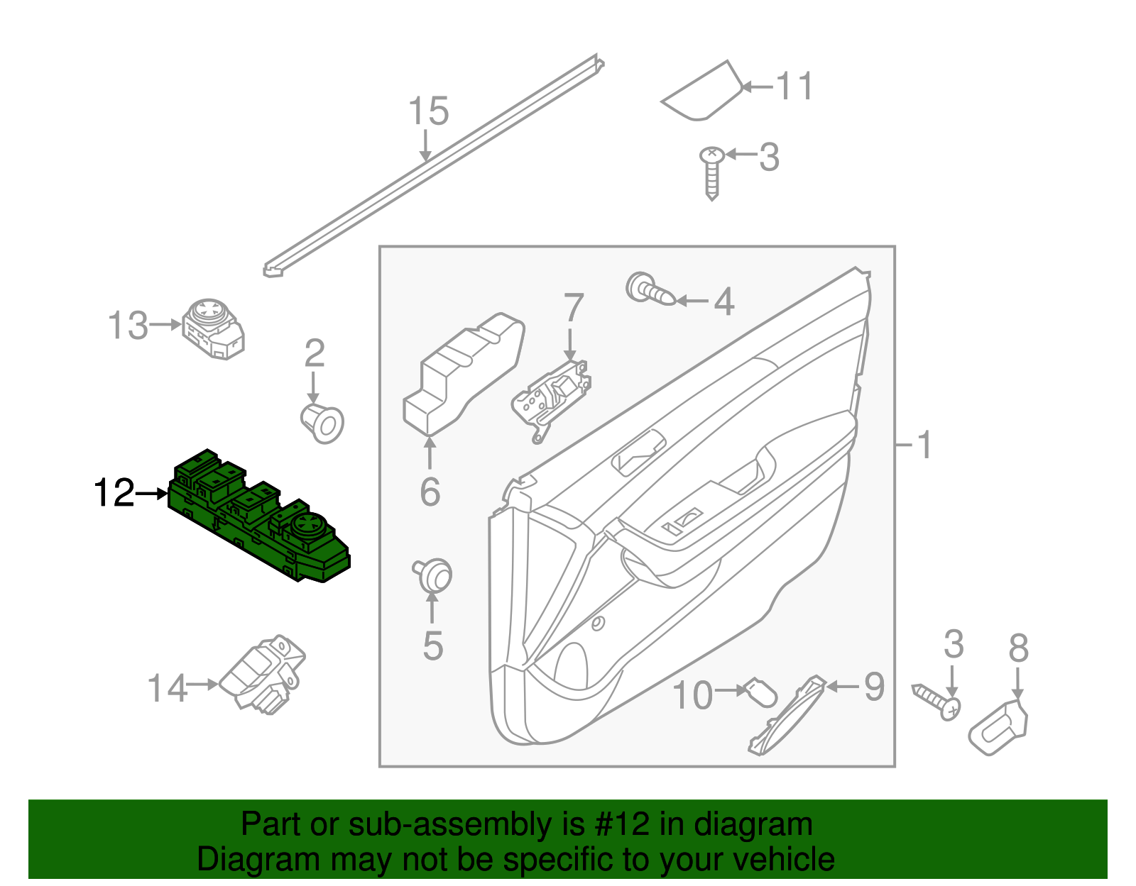 2015-2019 Hyundai Sonata Window Switch 93570-C1000 | OEM Parts Online