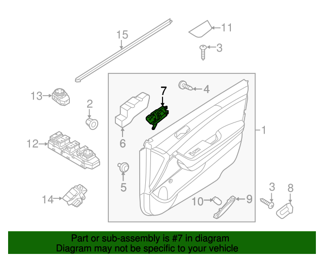 Genuine Handle, Inside for 2015-2017 Hyundai Sonata | Part# 82620-C1010 ...