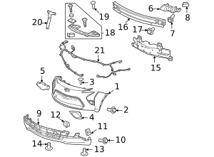 2022-2023 Chevrolet Bolt EV Primed Front Bumper Upper Fascia 42795357 ...