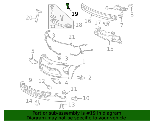 2019-2023 GM Center Support Upper Bolt 11602023 | GMPartsDirect.com
