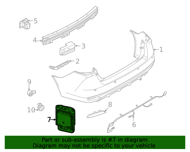 2020-2021 Nissan Versa Blind Spot Radar 284K0-5EA0A | Nissan Parts Plus