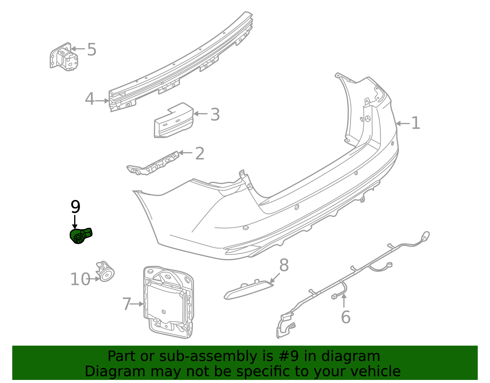 2020-2023 Nissan Reverse Sensor 28438-5EA0F | Nissan Parts Central