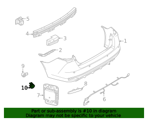 28533-5EA1A - Reverse Sensor Retainer Plate - 2020-2021 Nissan Versa ...