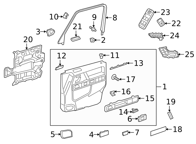 Cover Grille F Loudspeaker 463-827-04-00-9051 | Mercedes-Benz Parts
