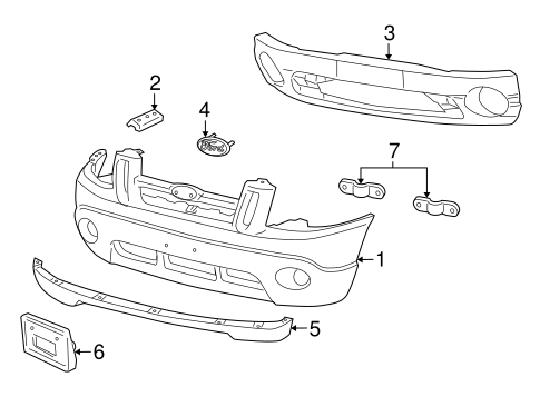 Bumper & Components - Front for 2002 Ford Explorer Sport | TascaParts.com