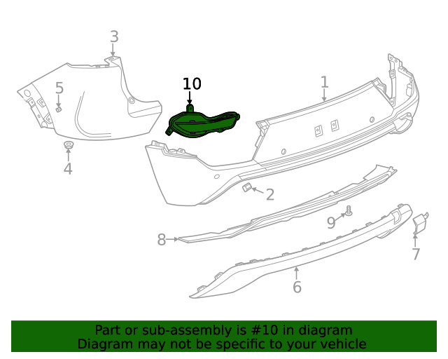 2021-2024 Chevrolet Trailblazer Rear Driver Side Bumper Cover Lower ...