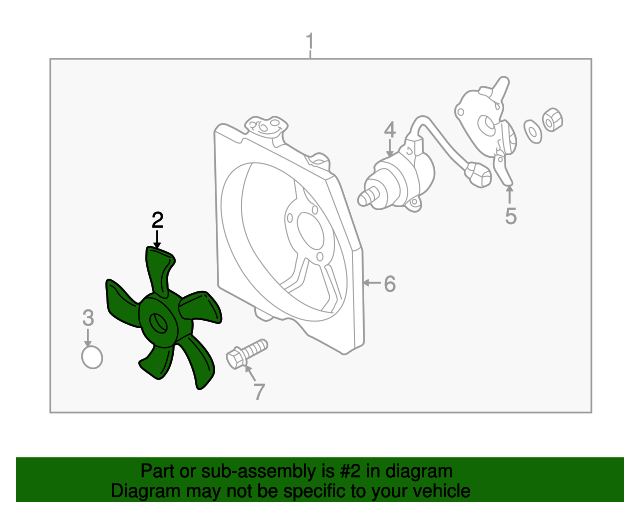 1995-2000 Mazda Protege Fan Blade B595-15-140 | RealMazdaParts.com