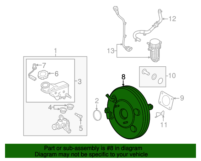 2016-2021 Hyundai Tucson Brake Booster 59110-D3000 | OEM Parts Online
