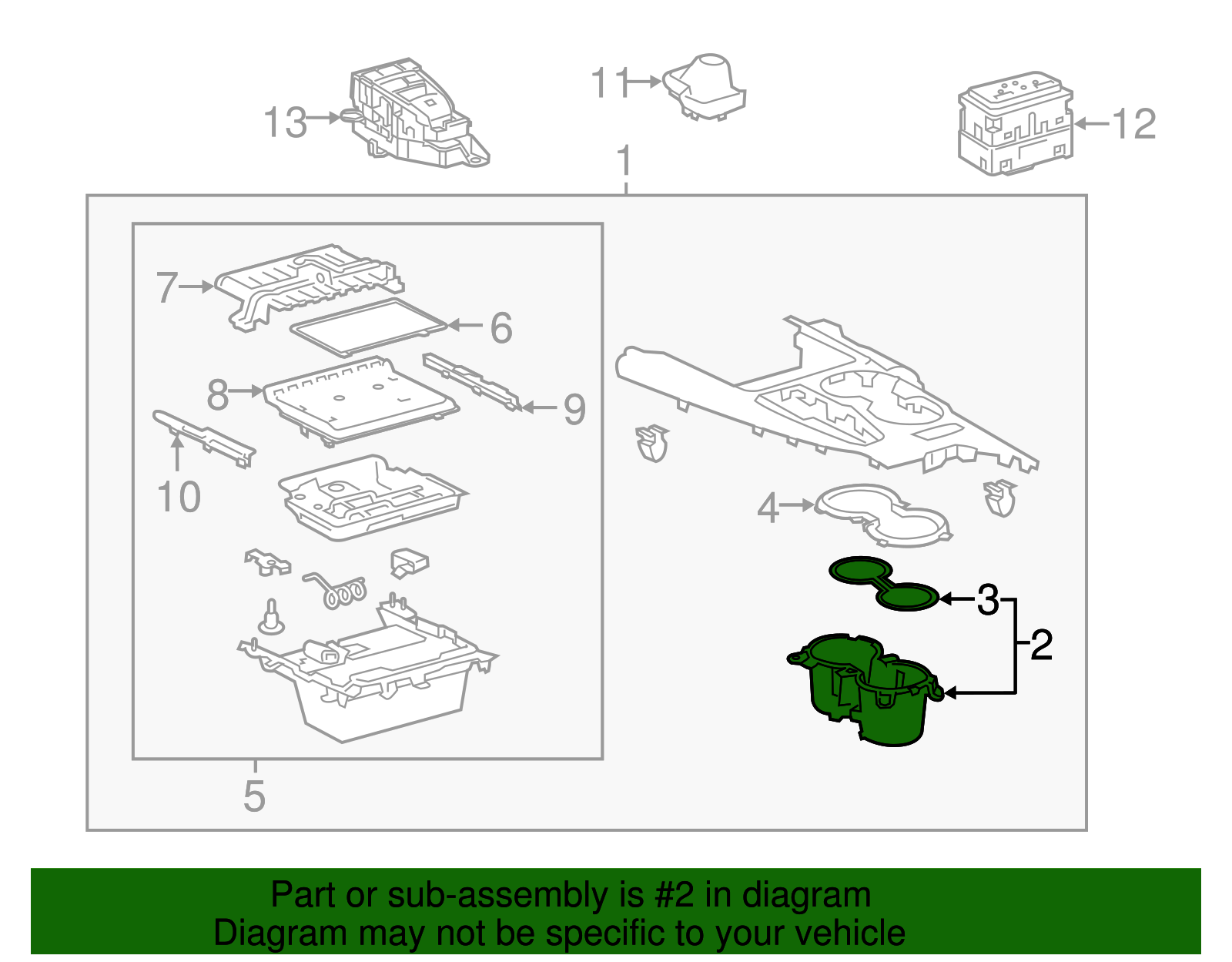 Genuine Toyota Cup Holder part# 55620-06520 for 2018-2024 Toyota Camry ...