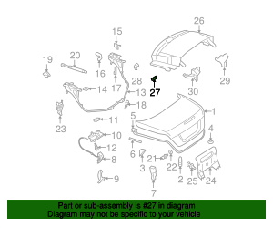 000-991-51-40-9051 - Trunk Lid Trim Rivet Mercedes-Benz USA Parts
