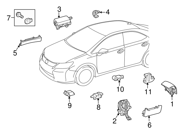 89952-35020 - Air Bag Seat Sensor Mat 2005-2015 Lexus | AutoNationParts.com