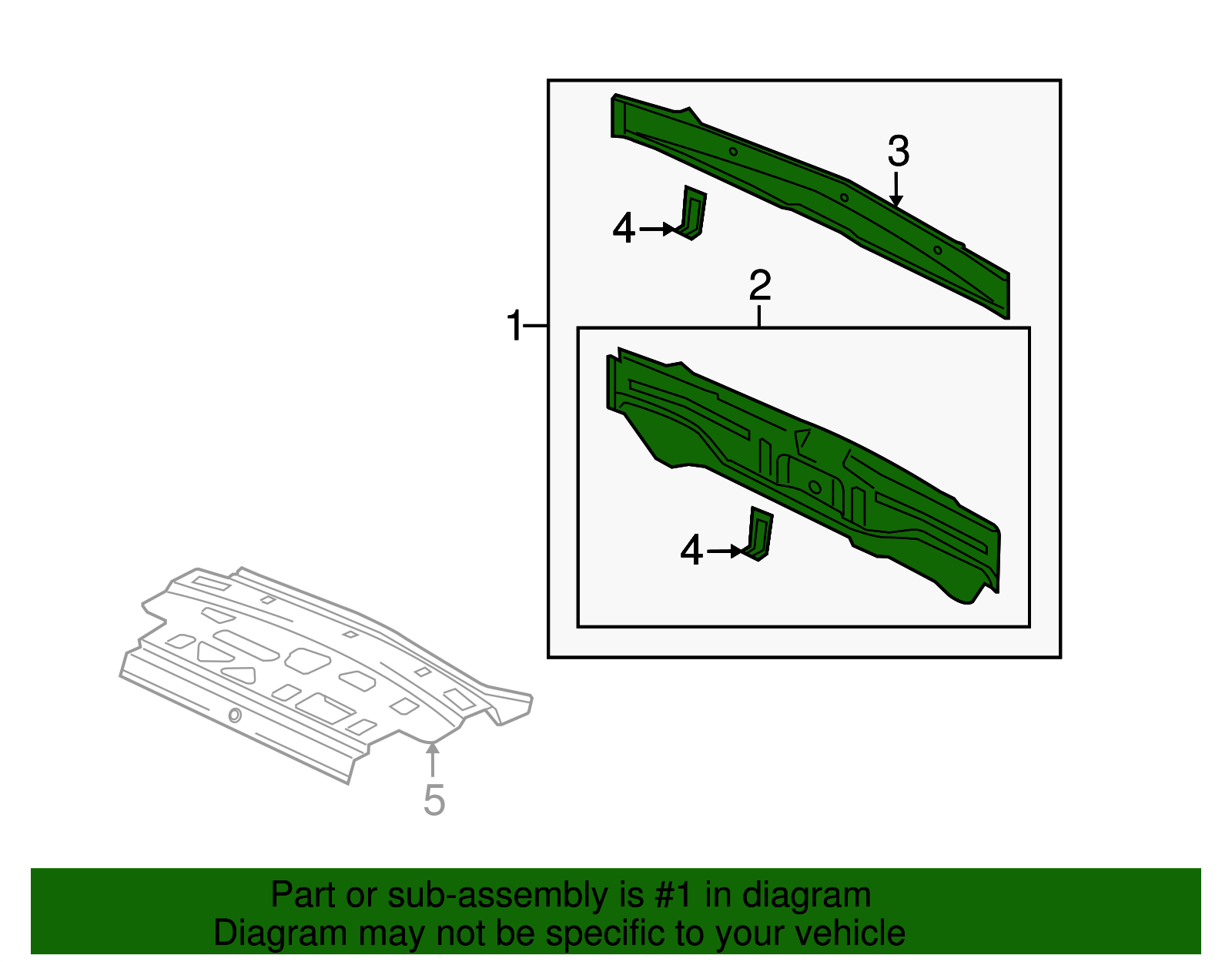 5281A179 - Rear Body Panel 2008-2017 Mitsubishi Lancer | Mitsubishi ...