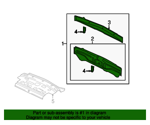 5281A179 - Rear Body Panel 2008-2017 Mitsubishi Lancer | Mitsubishi ...