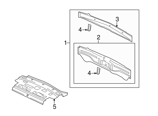 5281A179 - Rear Body Panel 2008-2017 Mitsubishi Lancer | Mitsubishi ...