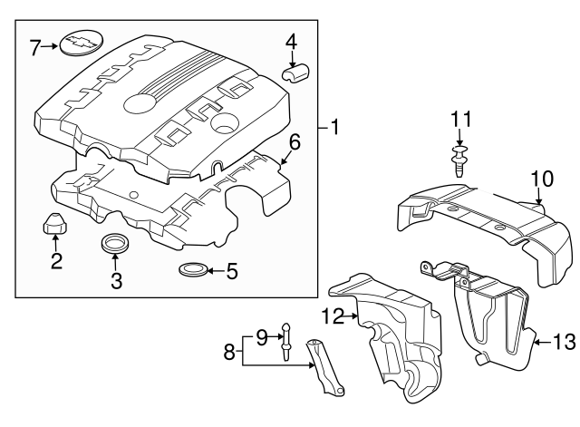 2010-2015 GM Intake Manifold Insulator 12639005 | GM Parts Center