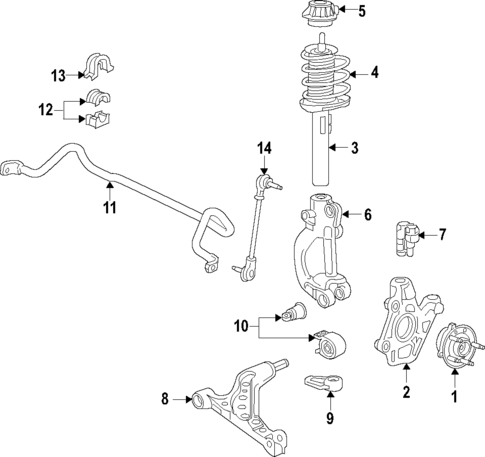 Front Suspension for 2018 Buick Envision | GMPartsDirect.com