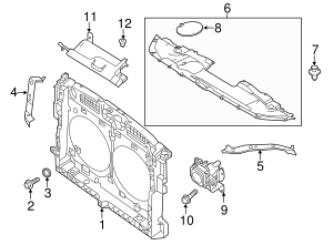 2013-2020 Infiniti Radiator Support 62500-3JA0B | OEM Parts Online