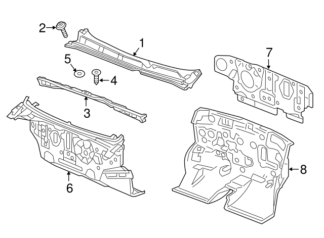 2016-2022 Chevrolet Spark Inner Dash Panel Insulator 94516871 | QuirkParts