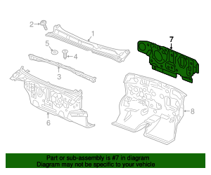 2016-2022 Chevrolet Spark Outer Dash Panel Insulator 95182464 ...