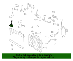 16505-50090 - Radiator Assembly Upper Bracket For 2001-2006 Lexus LS430 ...