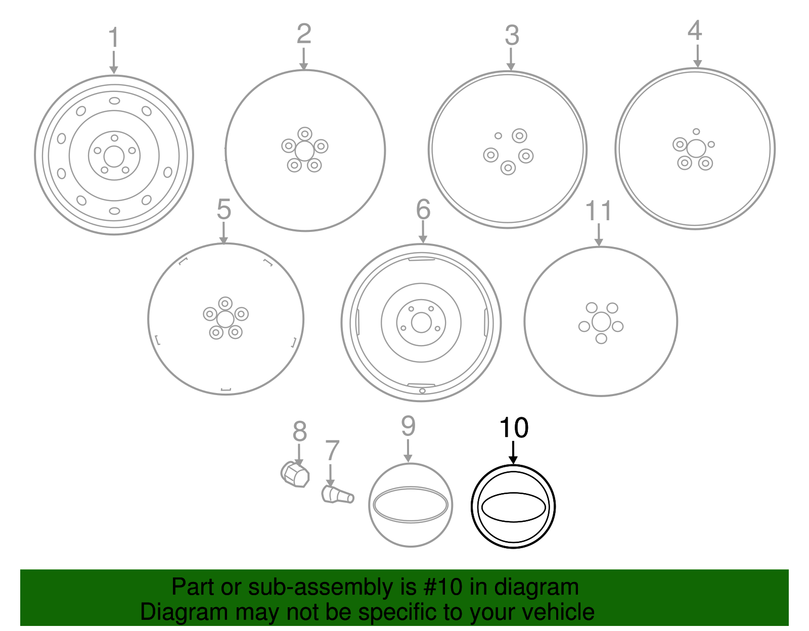 2006-2016 Subaru Center Cap - 16in Alloy Aluminum Wheel 28821SA030 | My ...