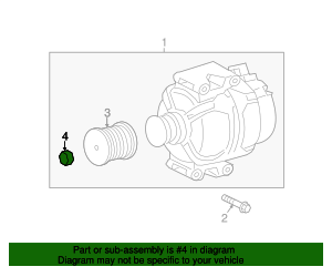 001-990-18-50 - Pulley Nut 2014-2017 Mercedes-Benz | Mercedes-Benz USA ...