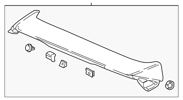 74950-THR-A12ZB - Garnish Assembly, Tailgate Spoiler *NH862M* (Meteor ...