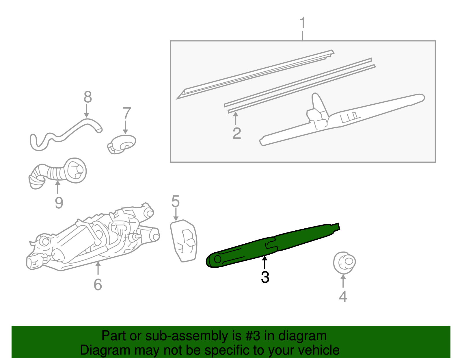 2010-2024 Toyota 4Runner Wiper Arm 85241-35060 | Retail Performance ...