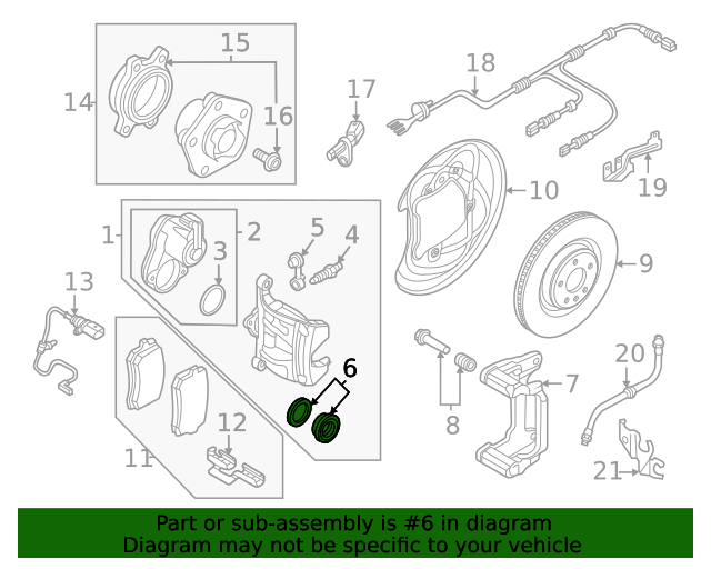 4M0-698-671-B - Disc Brake Caliper Seal Kit 2020-2024 Audi ...