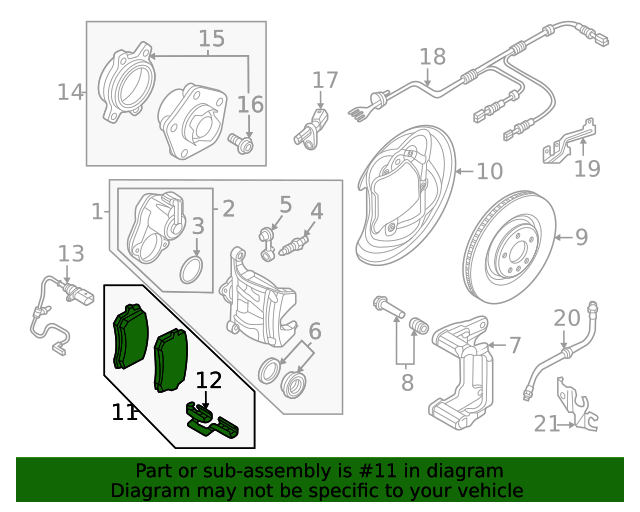 80A-698-451-H - Brake Pads Rear 2020-2021 Audi | Audi OEM Parts