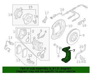 2018-2025 Audi Disc Brake Caliper Bracket 80A-615-425-D-QB7 | Audi USA ...
