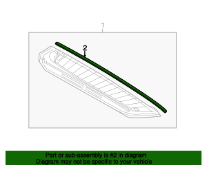2011-2018 Porsche Cayenne Lower Weather-Strip 958-545-260-05 | Sunset Porsche Parts
