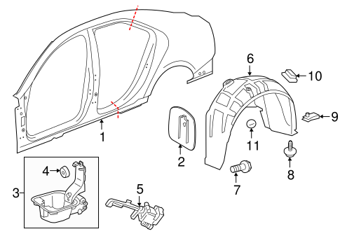 Quarter Panel & Components for 2014 Cadillac ATS | GMPartsNow