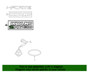 86315-A7200 - Nameplate 2014-2016 Kia Forte Koup | Kia.Parts Store