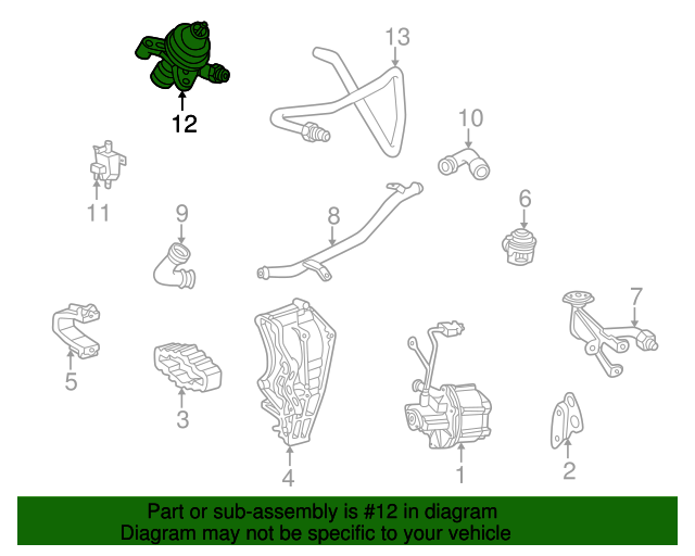111-140-00-60 - Exhaust Gas Recirculation (EGR) Valve 1994-1996 ...
