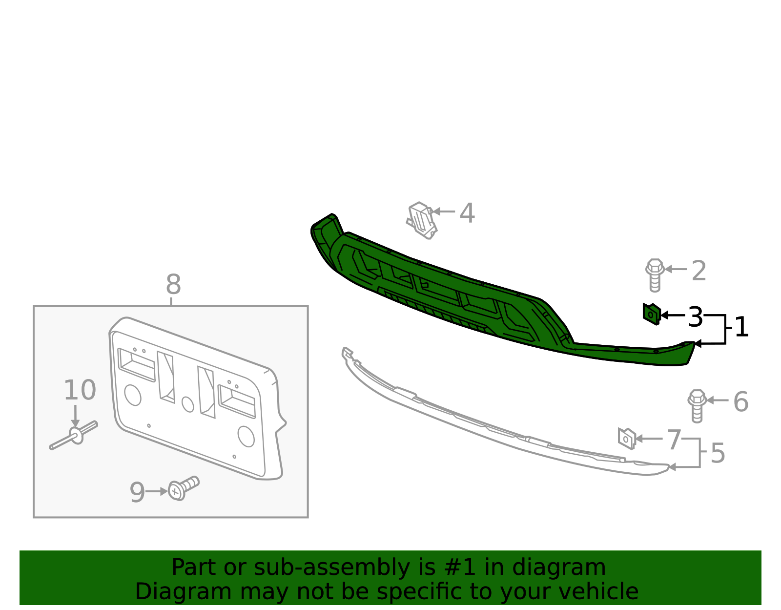 2019-2022 GMC Front Bumper Lower Fascia 84225827 GM | GMPartsDirect.com