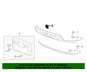 84878729 - Front Passenger Side Bumper Fascia Tow Eye Access Hole Cover ...