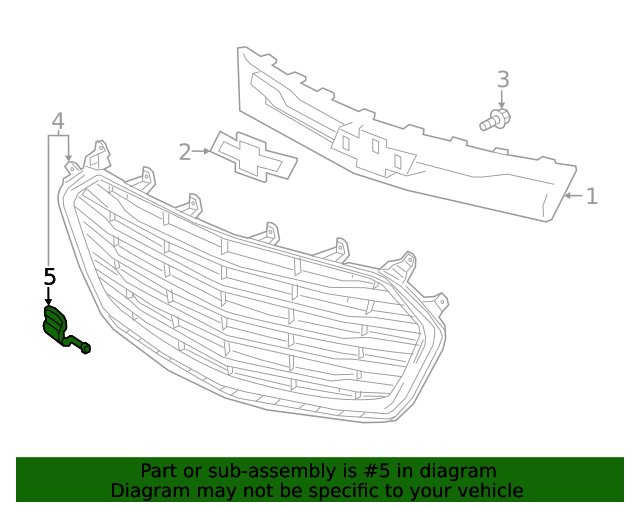 42532973 - Front Bumper Fascia Tow Eye Access Hole Cover 2021-2022 ...