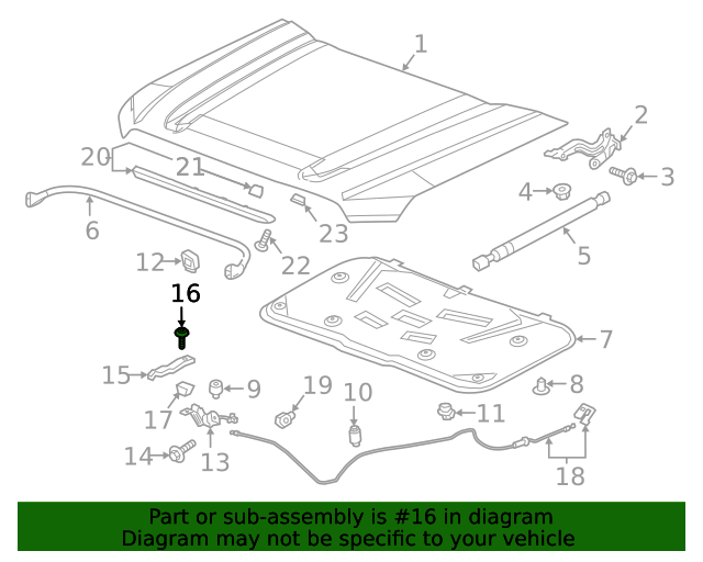 2016-2022 GM M4.2x1.41x16 Multi-Purpose Bolt 11611882 | QuirkParts