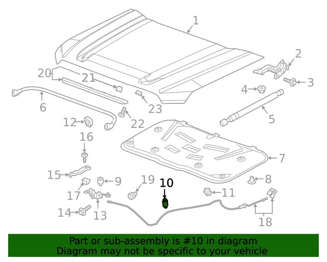 2019-2024 GM Hood Front Bumper 84118720 GM | GMPartsDirect.com