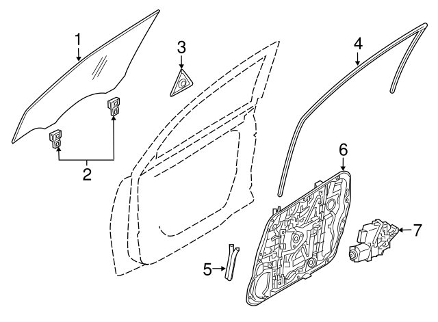2017-2019 Kia Sportage Window Regulator 82471-D9010 | QuickParts