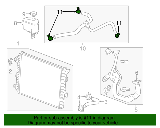 2015-2016 GM Radiator Surge Tank Clamp 23465878 | GMPartsDirect.com