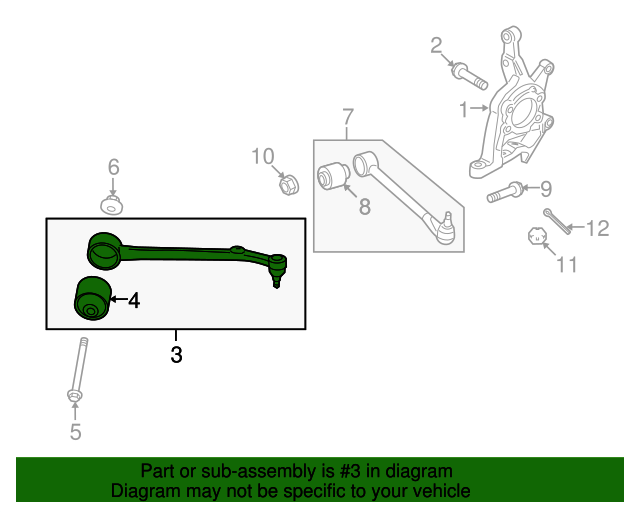 Genuine OEM Front Control Arm Part# 54506-2M000 Fits 2010-2016 Hyundai ...