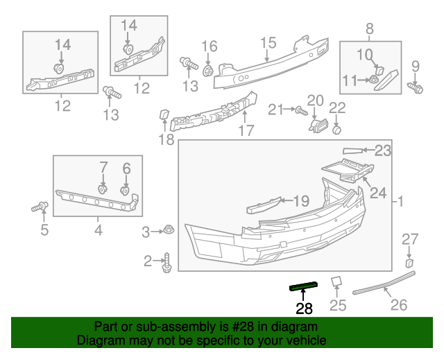 2014-2023 GM Rear Passenger Side Fascia Lower Signal Lamp 84135078 GM ...